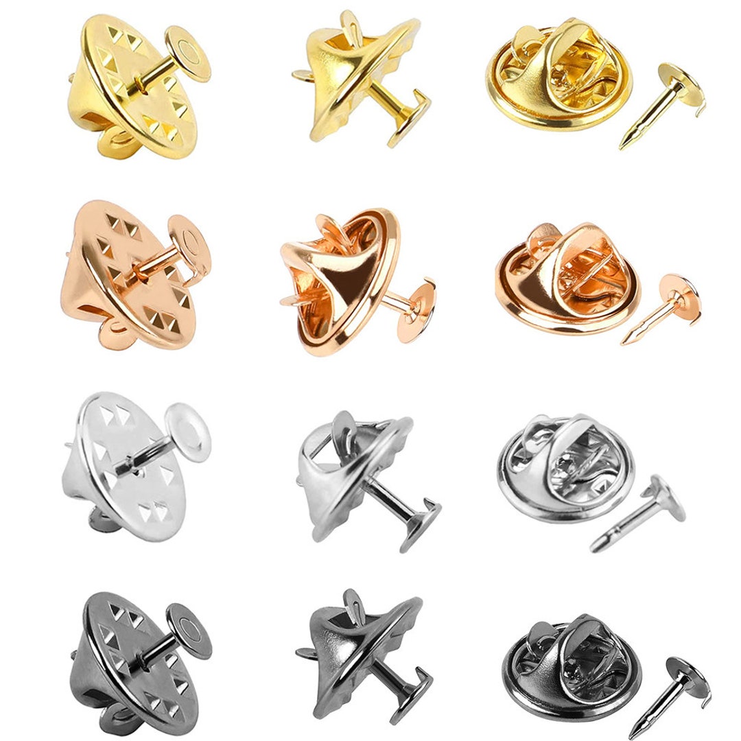 Butterfly Clutch Clips With Stud Pin Badge Backs Lapel Brooch Clasp ...