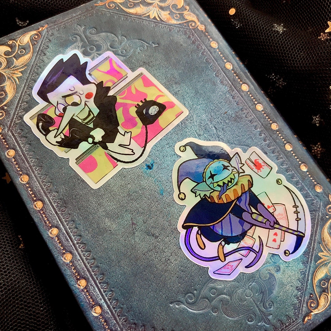 Spamton & Jevil Holographic Stickers - Etsy