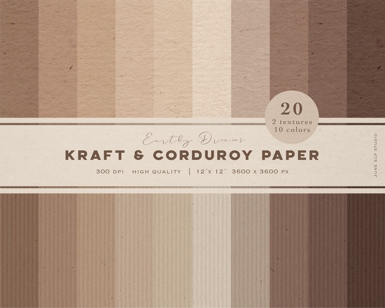 Kraft Digital Paper – Corduroy Seamless Digital Textures – Neutrals ...