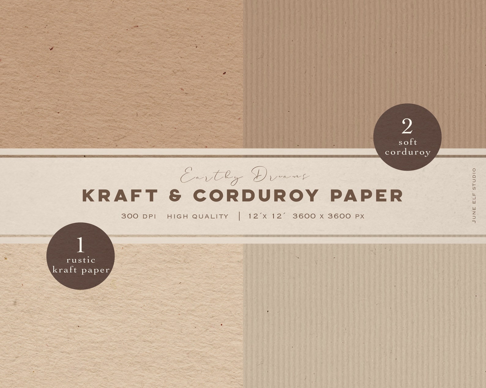 Kraft Digital Paper – Corduroy Seamless Digital Textures – Neutrals ...