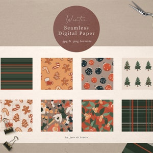 Seamless Christmas Pattern – Christmas Digital Paper – Holiday ...