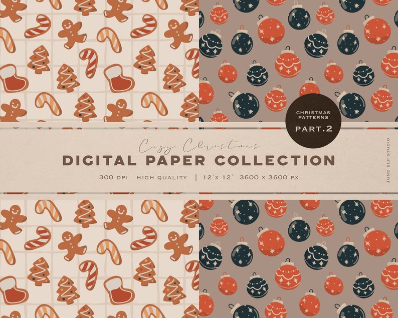 Seamless Christmas Pattern – Christmas Digital Paper – Holiday ...