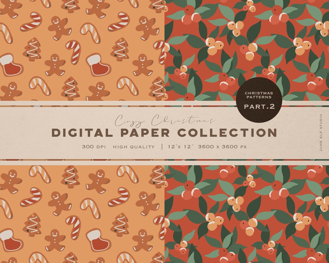 Seamless Christmas Pattern – Christmas Digital Paper – Holiday ...