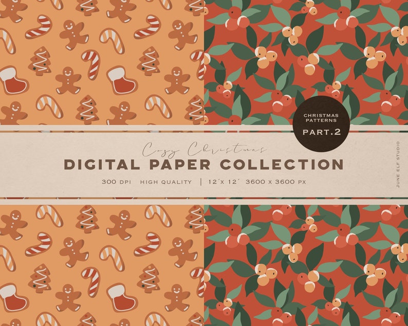 Seamless Christmas Pattern – Christmas Digital Paper – Holiday ...