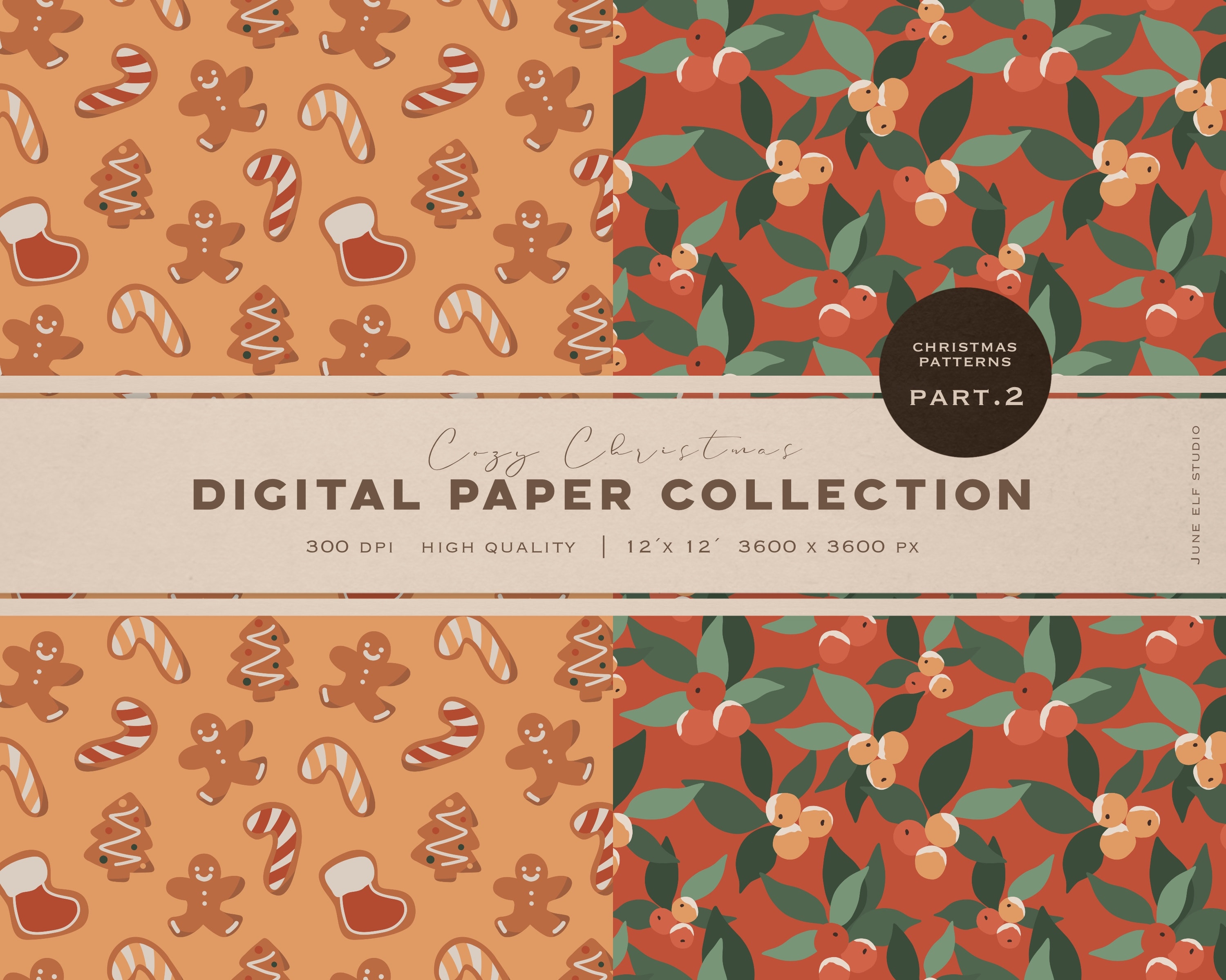 Seamless Christmas Pattern – Christmas Digital Paper – Holiday ...