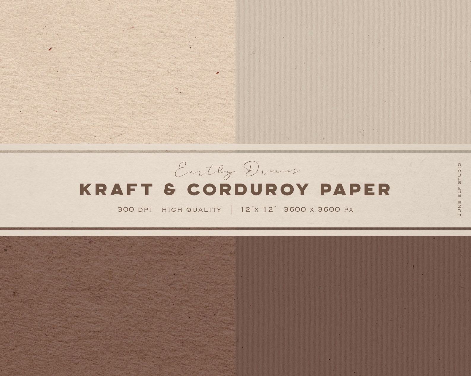 Kraft Digital Paper – Corduroy Seamless Digital Textures – Neutrals ...