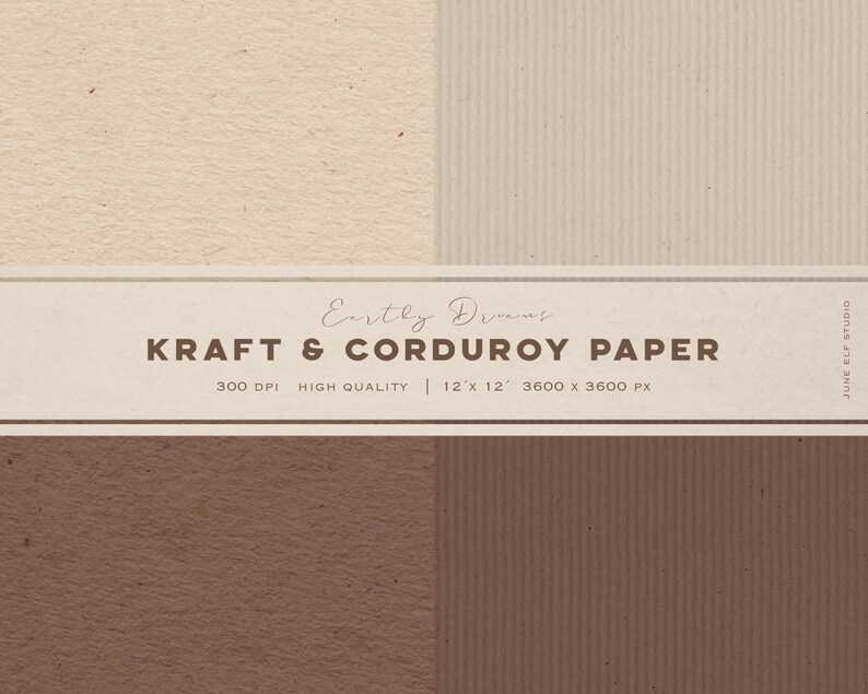 Kraft Digital Paper – Corduroy Seamless Digital Textures – Neutrals ...