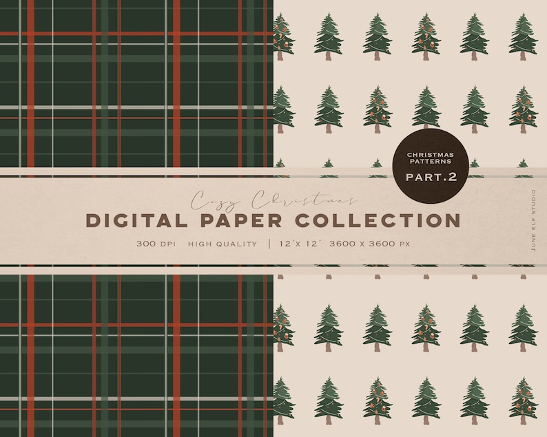 Seamless Christmas Pattern – Christmas Digital Paper – Holiday ...