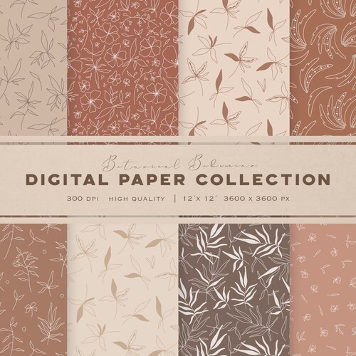 Golden Thanksgiving Digital Paper Seamless Autumn Patterns - Etsy