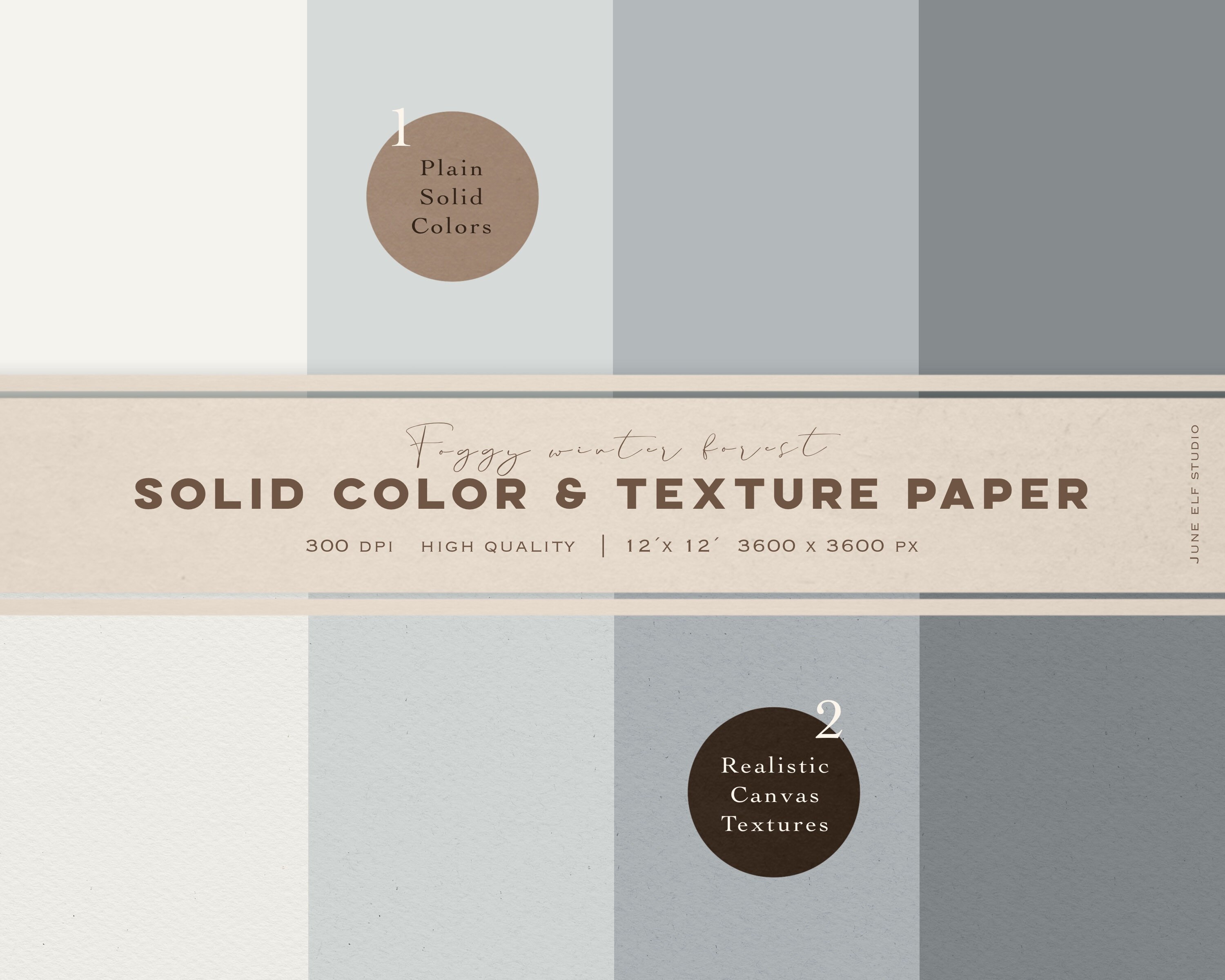 Greenery Forest Digital Paper Neutral Earthy Tones Solid Color Boho ...