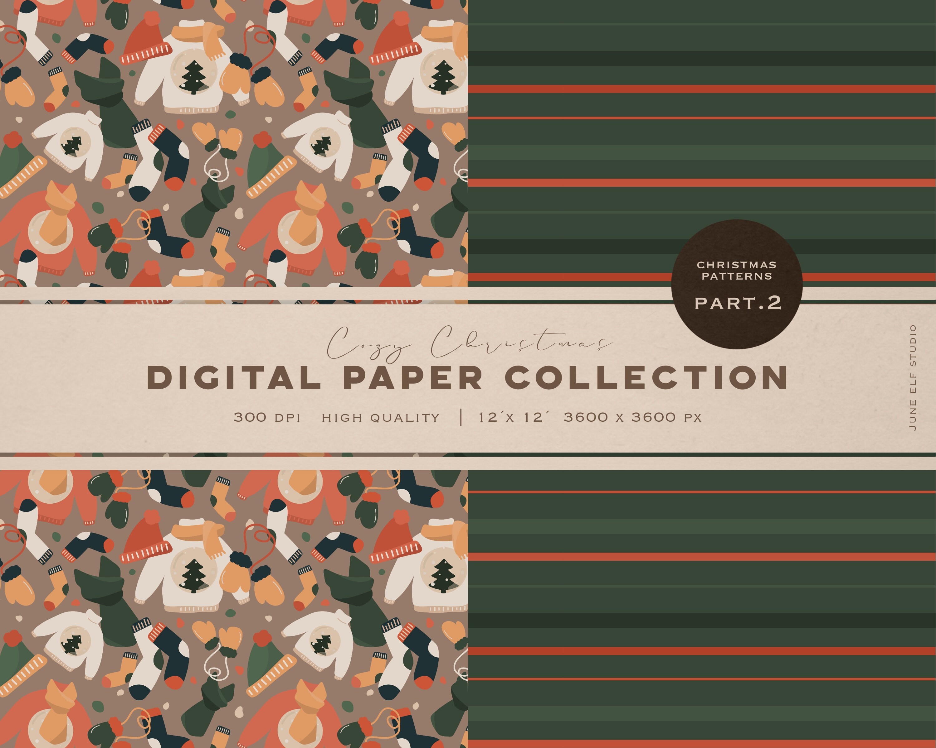 Seamless Christmas Pattern – Christmas Digital Paper – Holiday ...