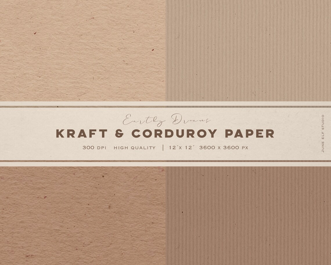 Kraft Digital Paper – Corduroy Seamless Digital Textures – Neutrals ...