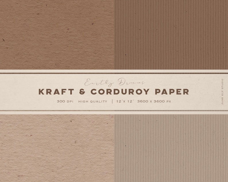 Kraft Digital Paper – Corduroy Seamless Digital Textures – Neutrals ...