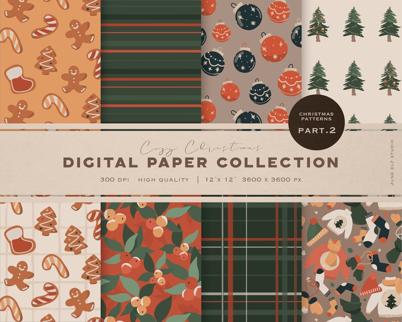 Seamless Christmas Pattern – Christmas Digital Paper – Holiday ...