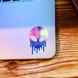 Dripping Alien Vinyl Decal | Color Shifting, Car Decal, Laptop Decal ...
