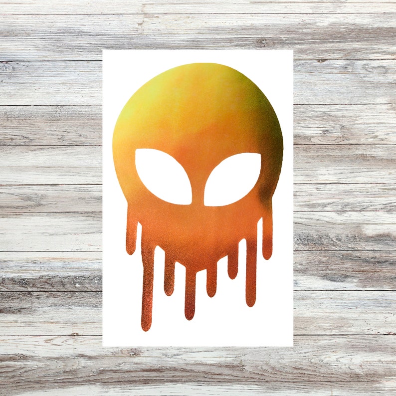 Dripping Alien Vinyl Decal Color Shifting Car Decal Laptop - Etsy