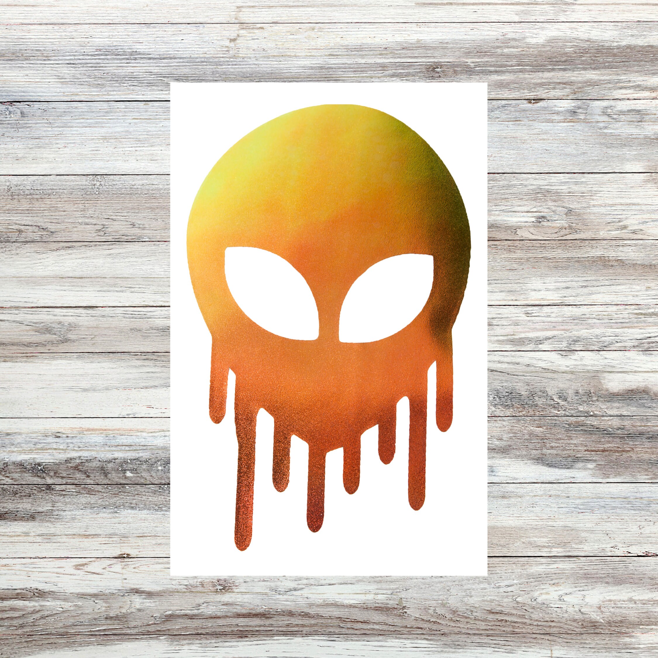 Dripping Alien Vinyl Decal Color Shifting Car Decal Laptop - Etsy UK