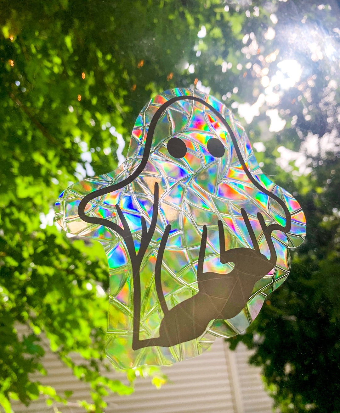 Ghost Suncatcher Window Cling Halloween Suncatcher Decal - Etsy