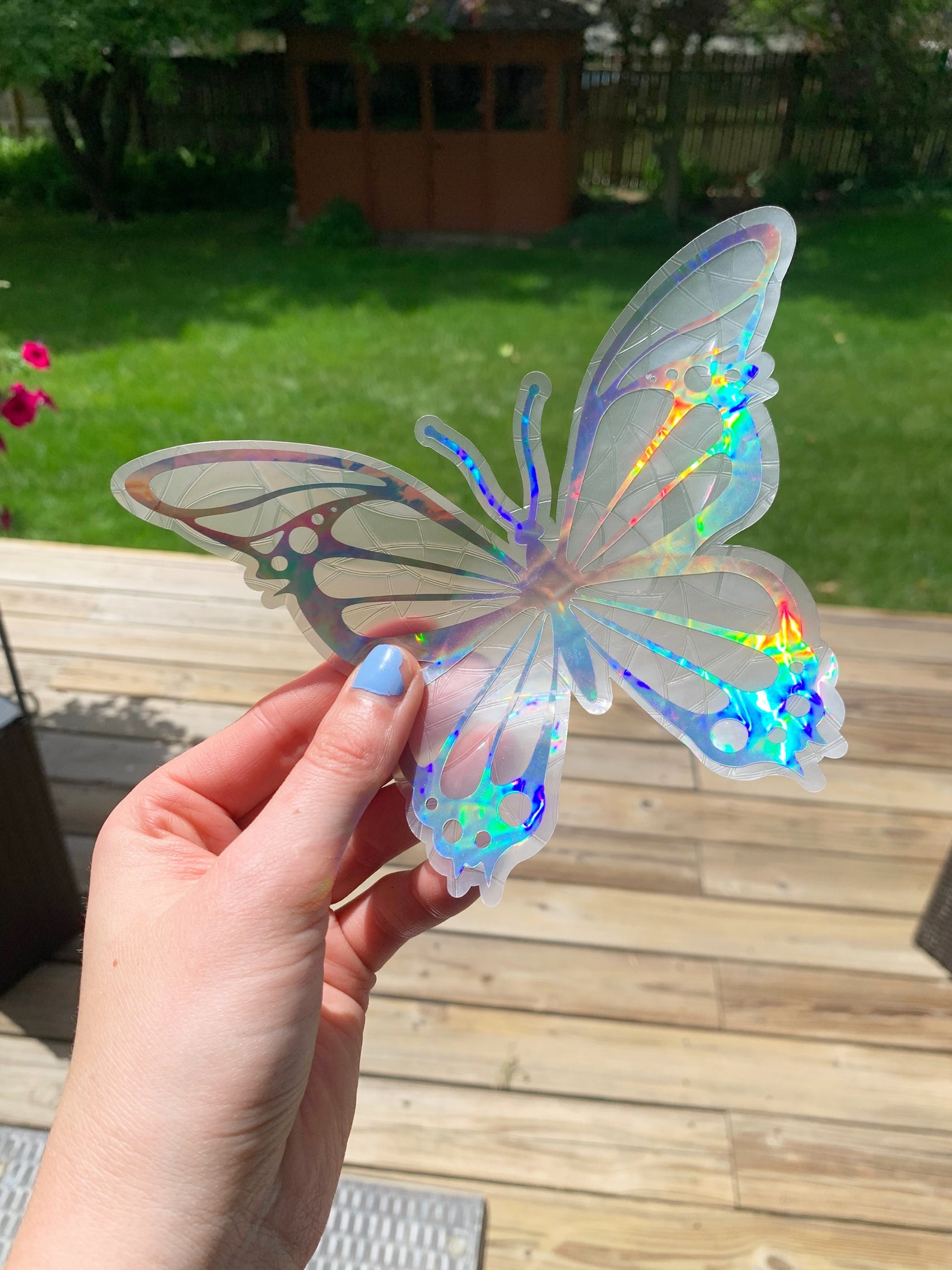 Butterfly Suncatcher Window Cling Rainbow Window Prism | Etsy