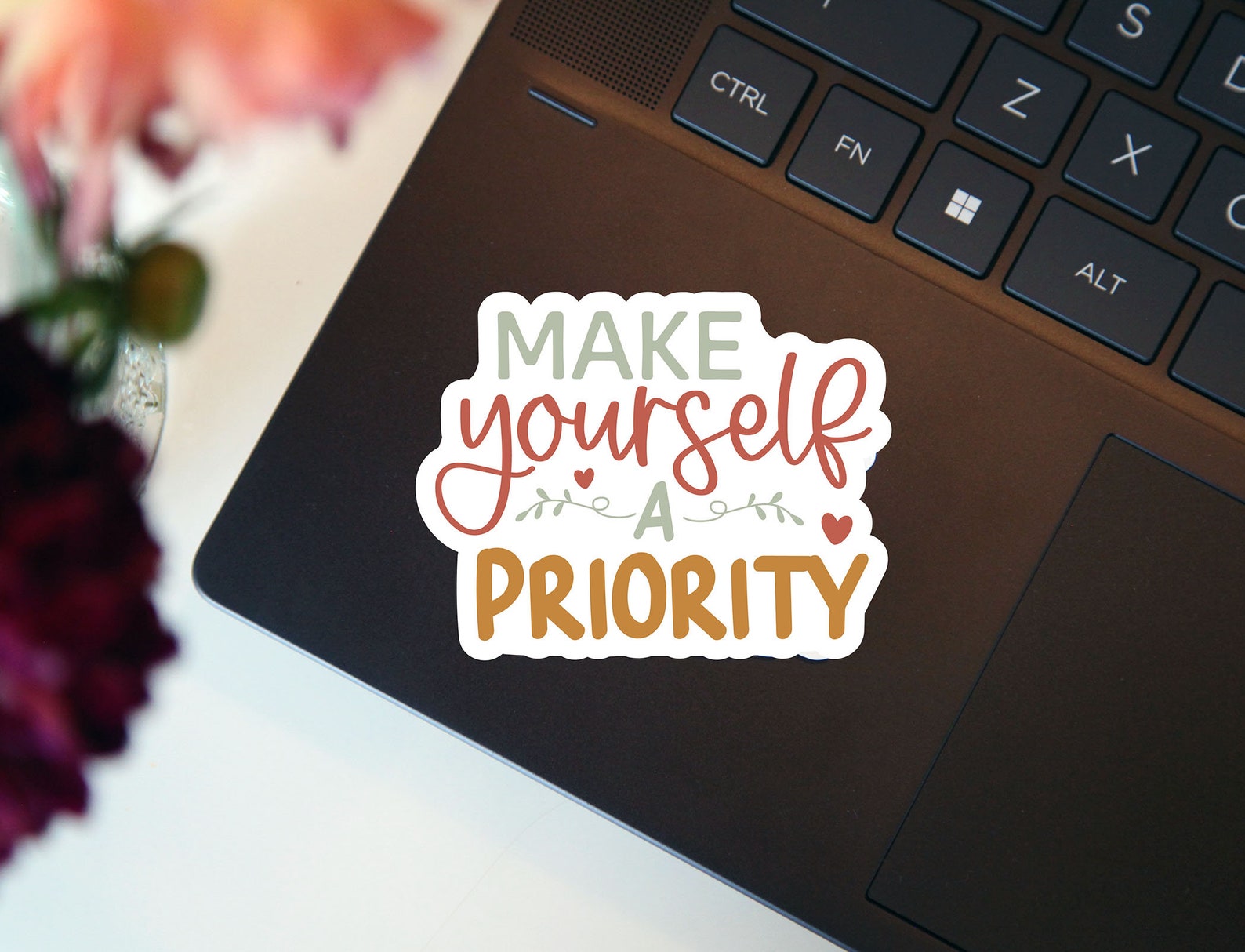 Make Yourself a Priority, Matte Sticker, Motivational Sticker, Mental ...
