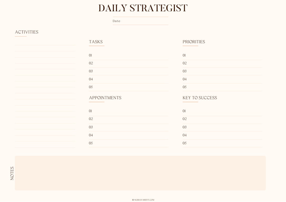 Productivity Planner Printable Productivity Templates | Etsy