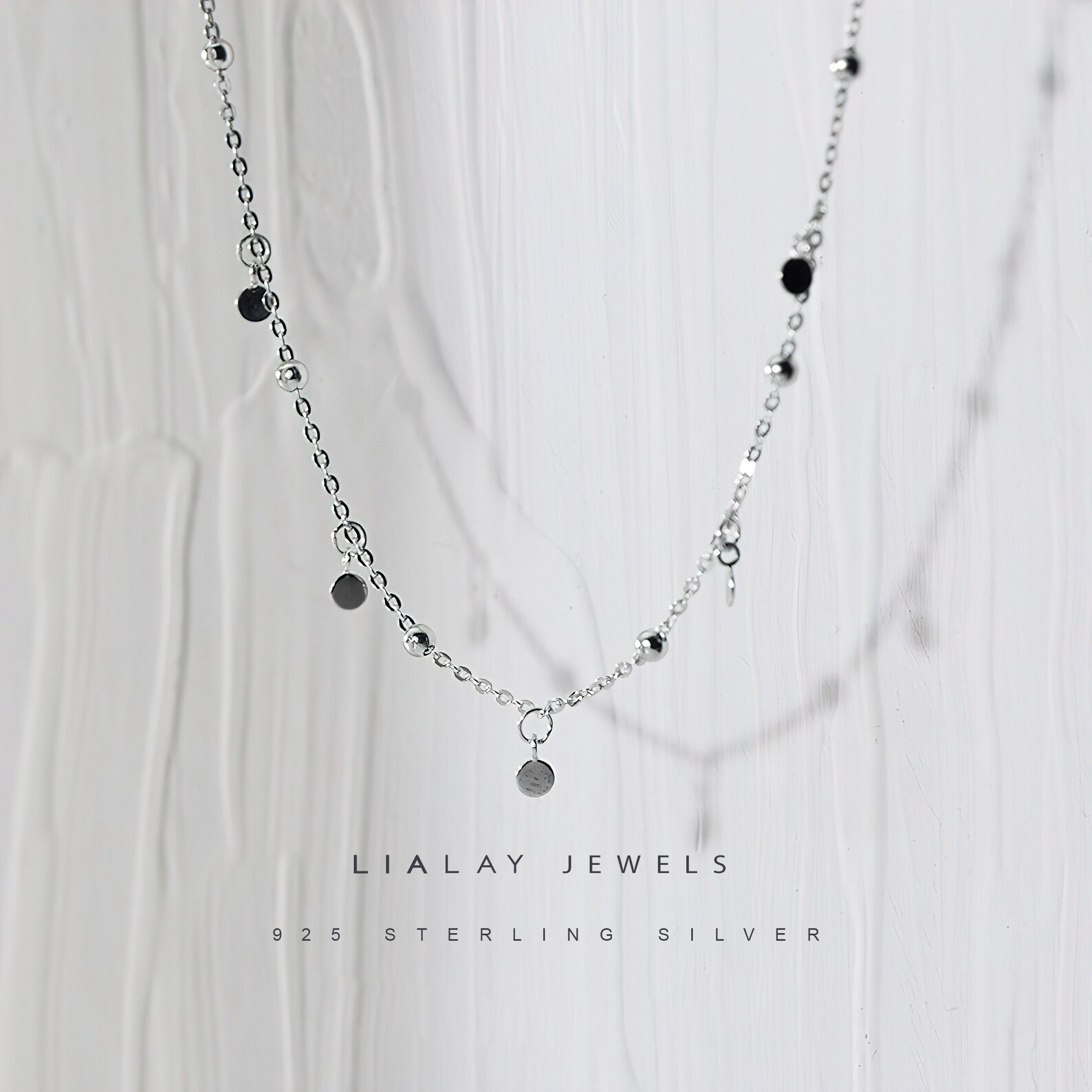 Silver Choker Necklace With Coin Charms Beaded Necklace - Etsy