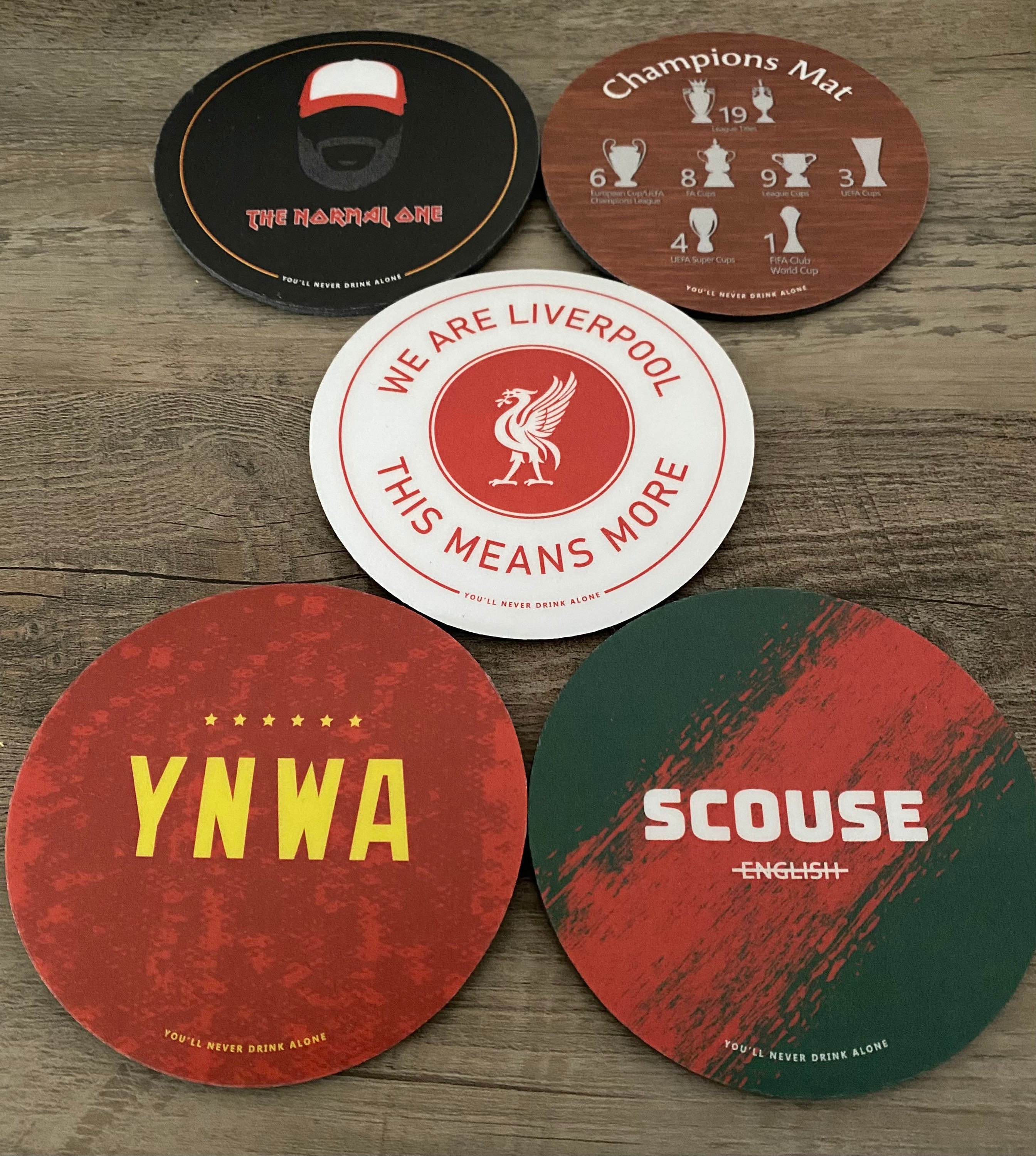 Liverpool FC Drinks/beer Mats Pack of 5 Waterproof & Non Slip - Etsy