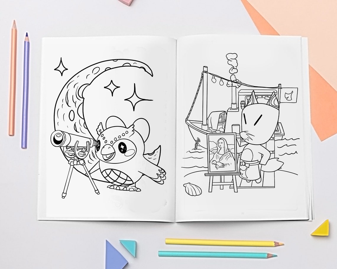 Animal Crossing Coloring Book Vol. 1 (15-pages) - Etsy