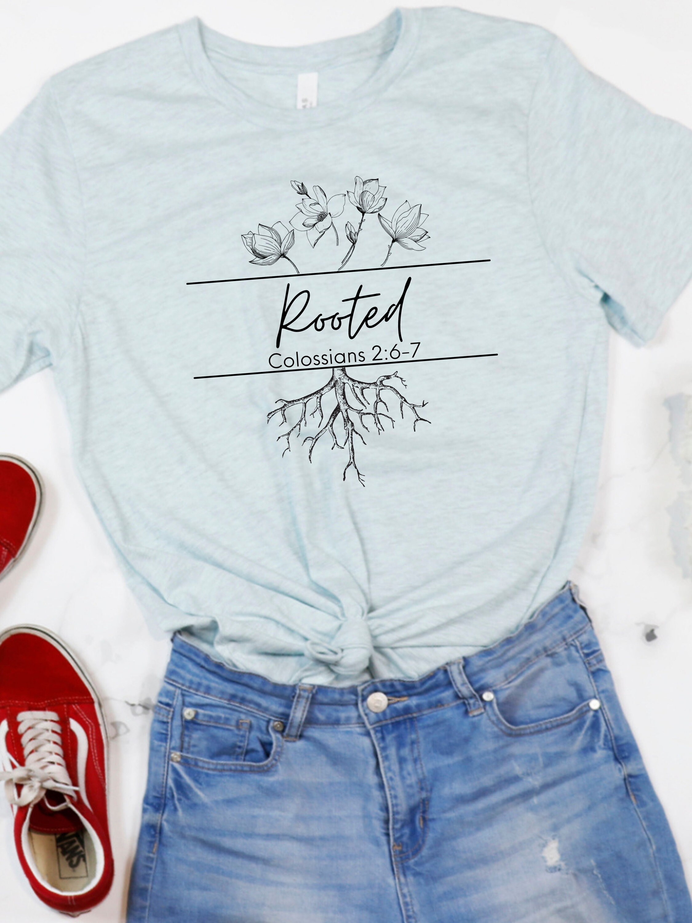 Rooted Wildflower T-shirt: Christian Bella Canvas Apparel - Etsy