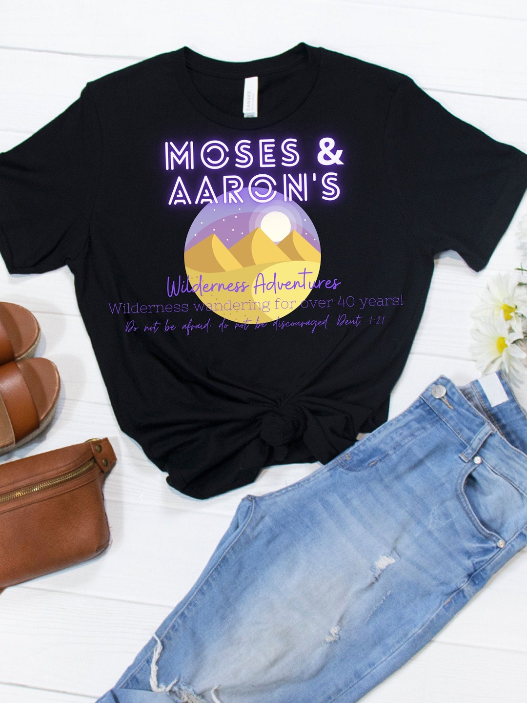 Moses & Aaron's Wilderness Adventure T-shirt: Funny Christian Tee - Etsy