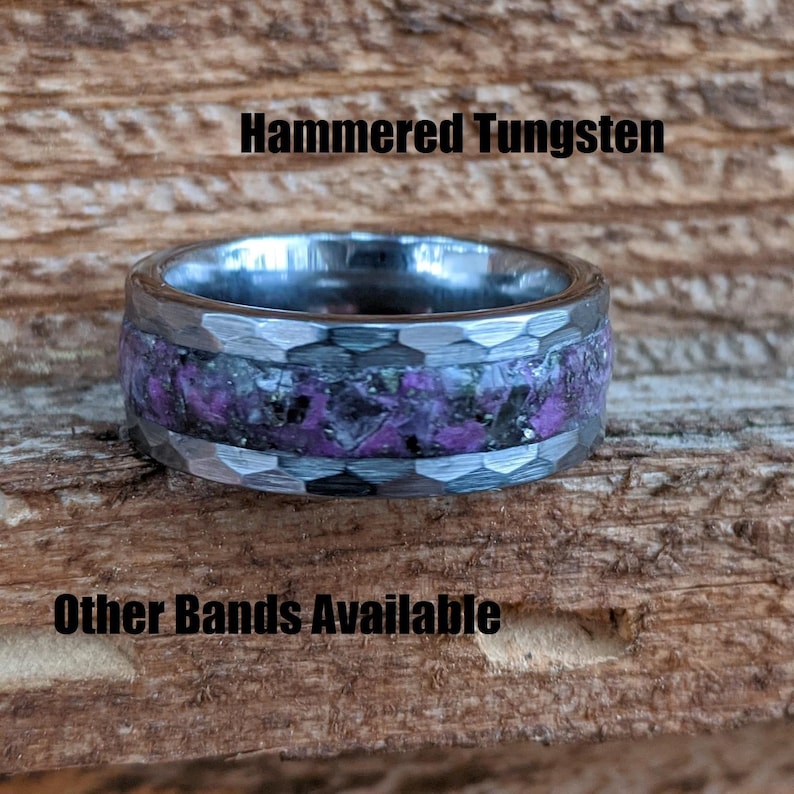 Peace and Calm Ring Amethyst Inlay - Etsy