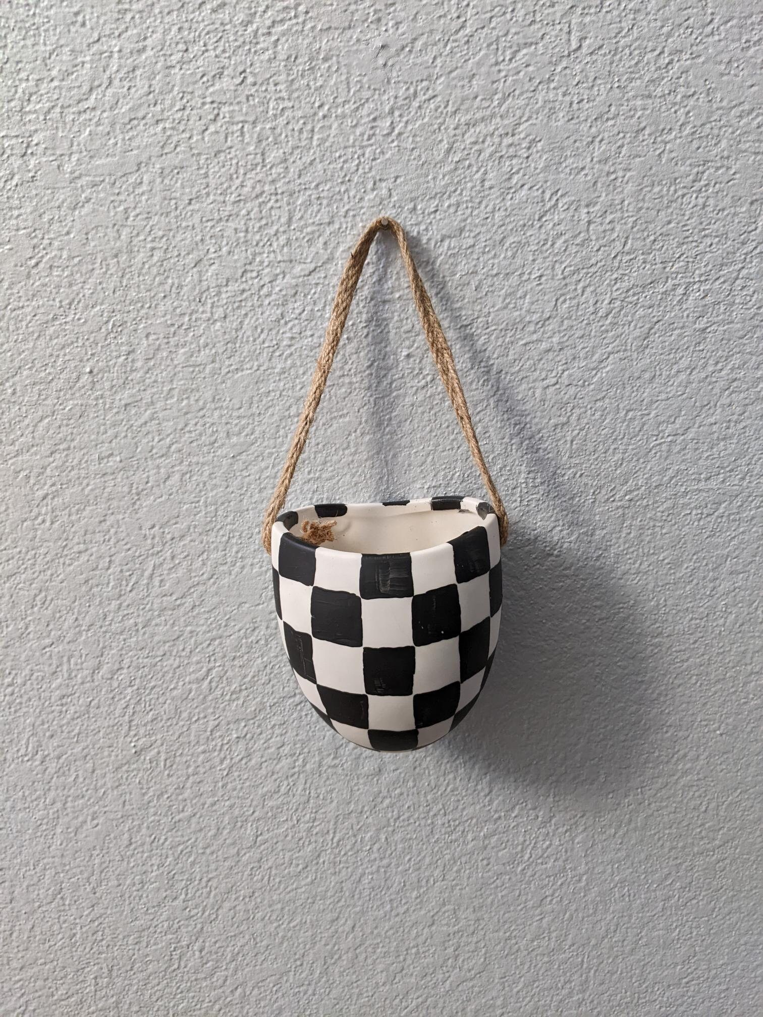 Checker Pattern Wall Planter - Etsy