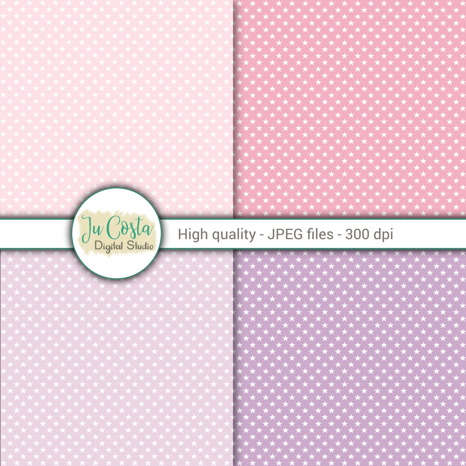 Stars Digital Paper. Pastel Colors. Scrapbooking Paper. - Etsy