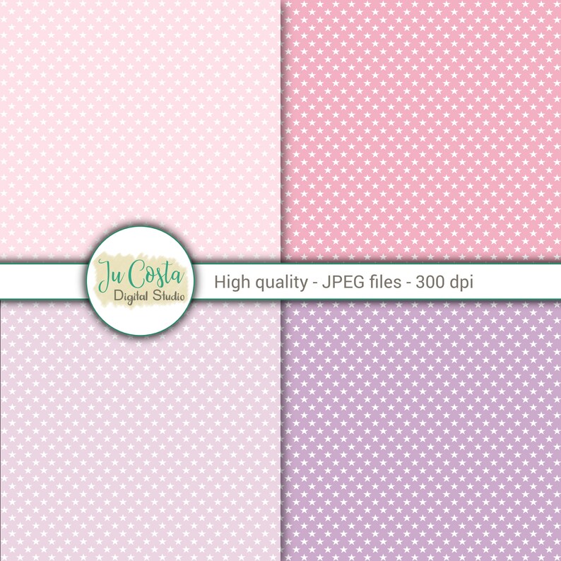 Stars Digital Paper. Pastel Colors. Scrapbooking Paper. - Etsy
