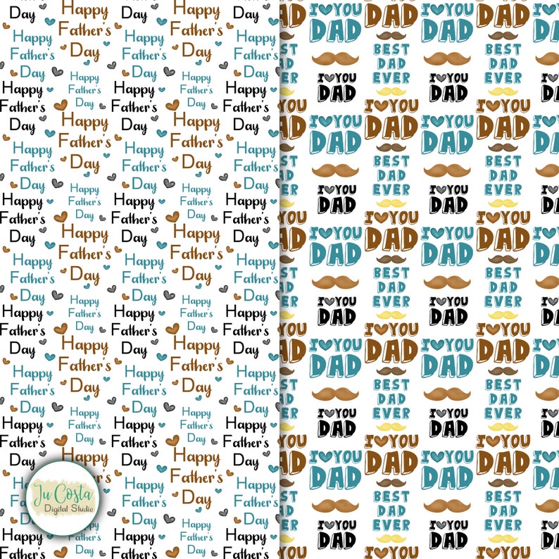 Fathers Day Digital Paper. Man Digital Paper. Scrapbooking - Etsy