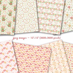 Mother's Day Digital Papers. Seamless Patterns. Floral Mom Printable ...