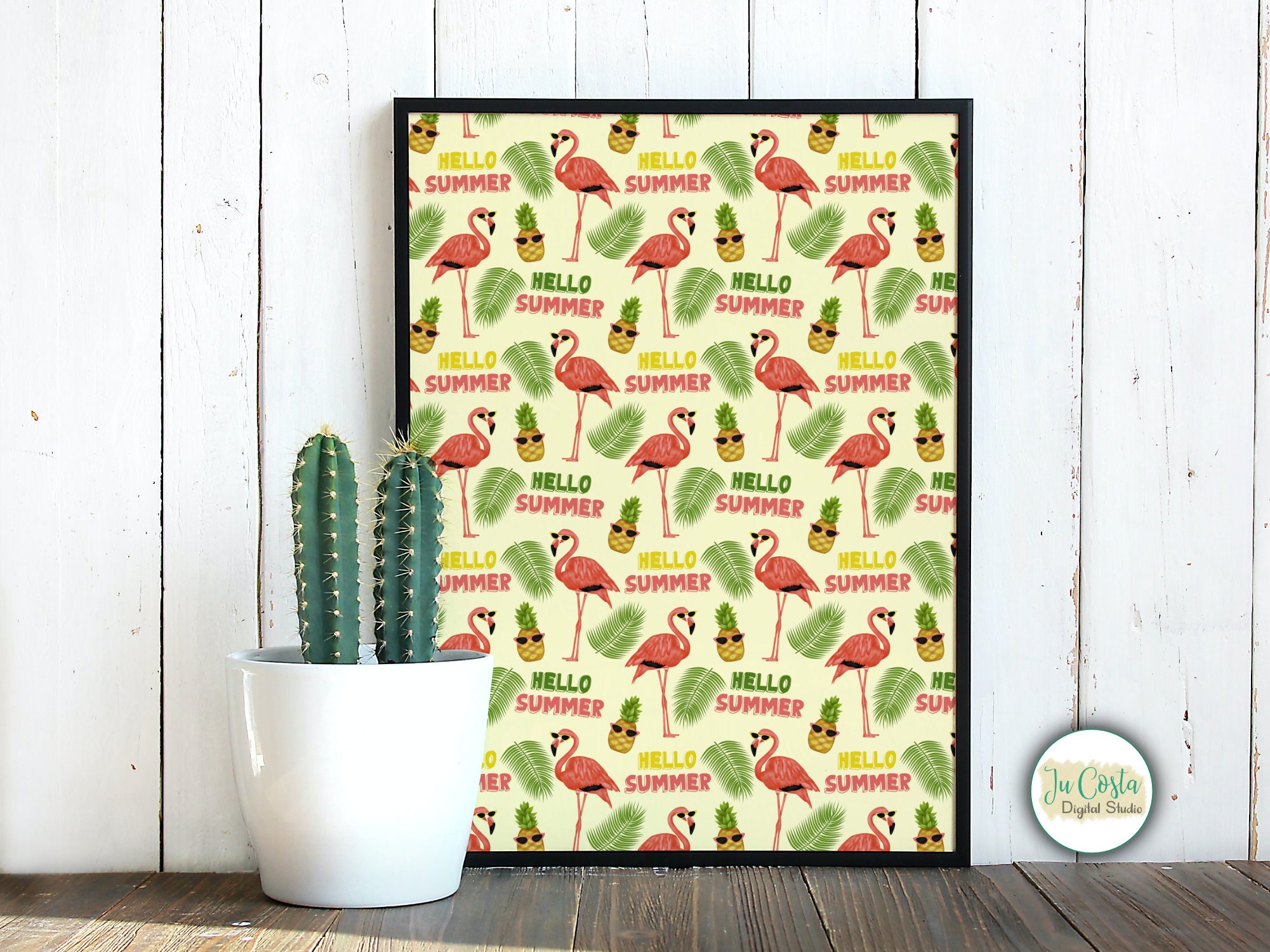Tropical Summer Digital Paper. Summer Digital Paper. Scrapbooking Paper ...