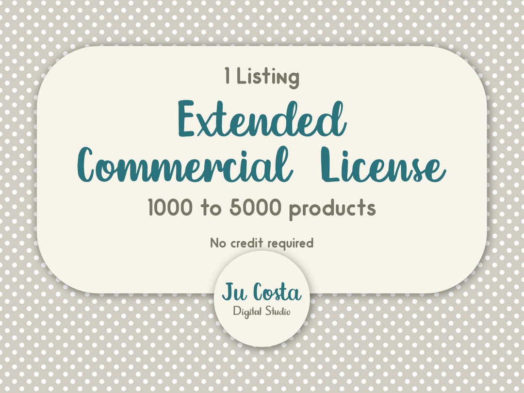 Extended Commercial License for Cliparts and Digital Papers - Etsy