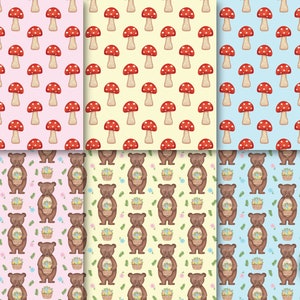 Woodland Animals Digital Paper. Forest Scrapbook Paper. - Etsy