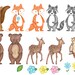 Woodland Animals Digital Clipart. Woodland Nursery Clipart. - Etsy