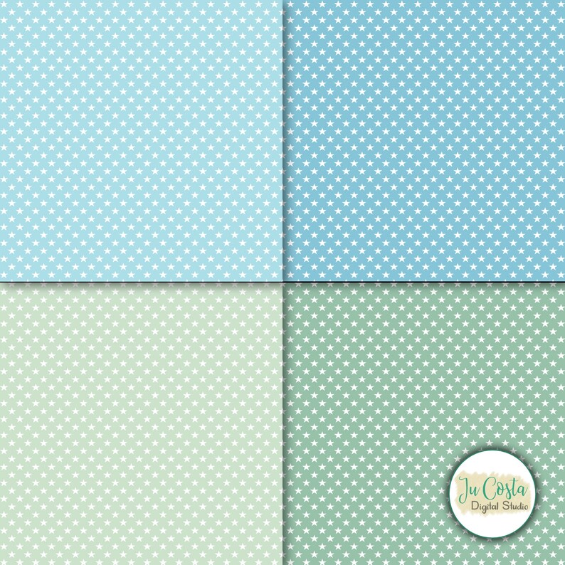 Stars Digital Paper. Pastel Colors. Scrapbooking Paper. - Etsy