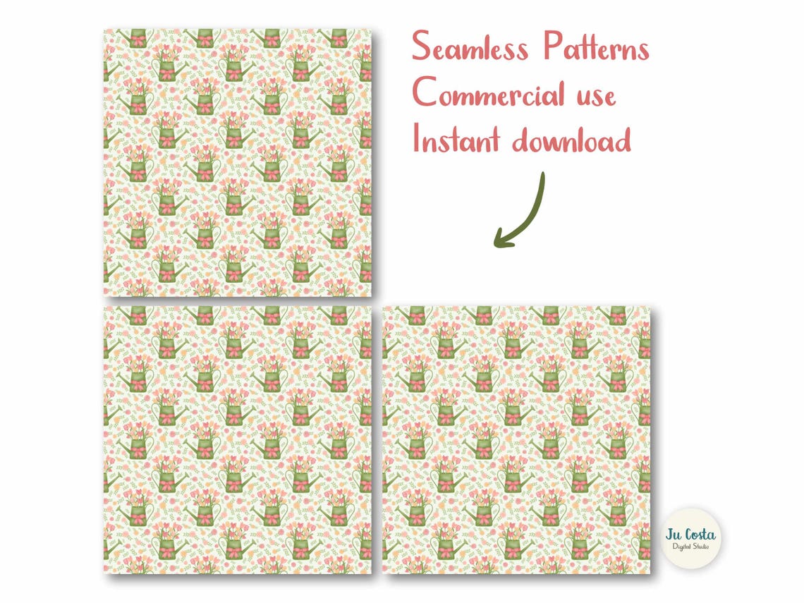 Mother's Day Digital Papers. Seamless Patterns. Floral Mom Printable ...