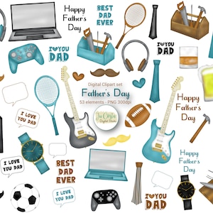 Father's Day Clipart. Dad Clipart. Fathers Day Digital Download. PNG ...