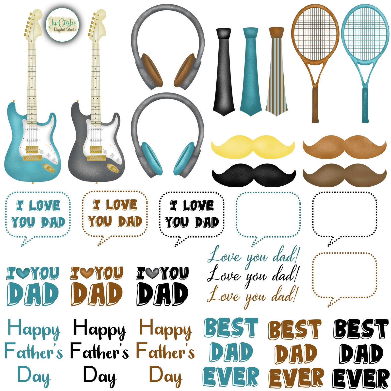 Father's Day Clipart. Dad Clipart. Fathers Day Digital Download. PNG ...