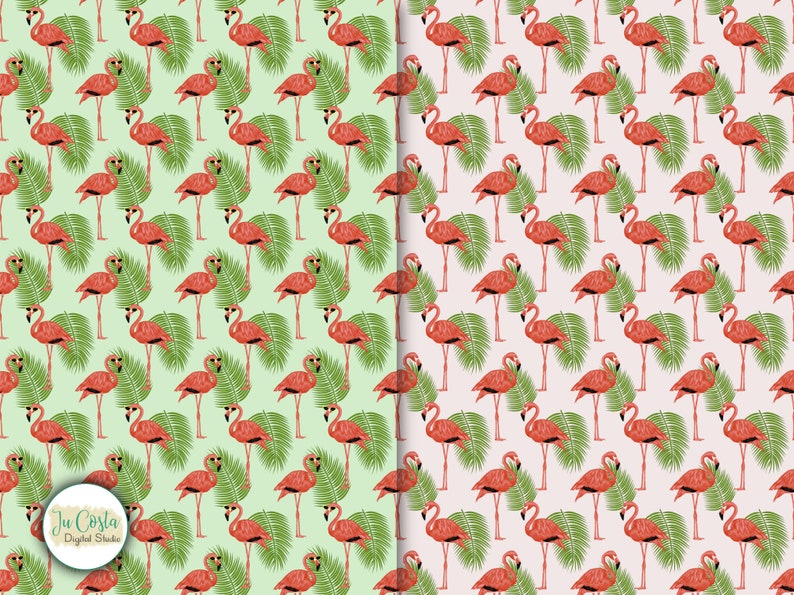 Tropical Summer Digital Paper. Summer Digital Paper. Scrapbooking Paper ...