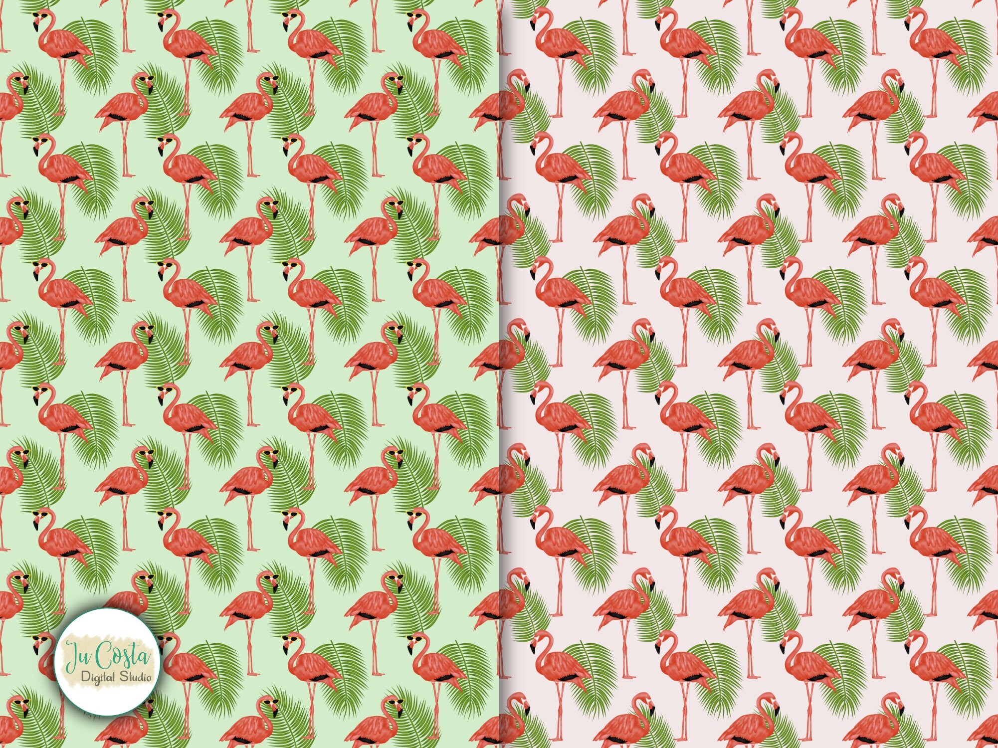 Tropical Summer Digital Paper. Summer Digital Paper. Scrapbooking Paper ...