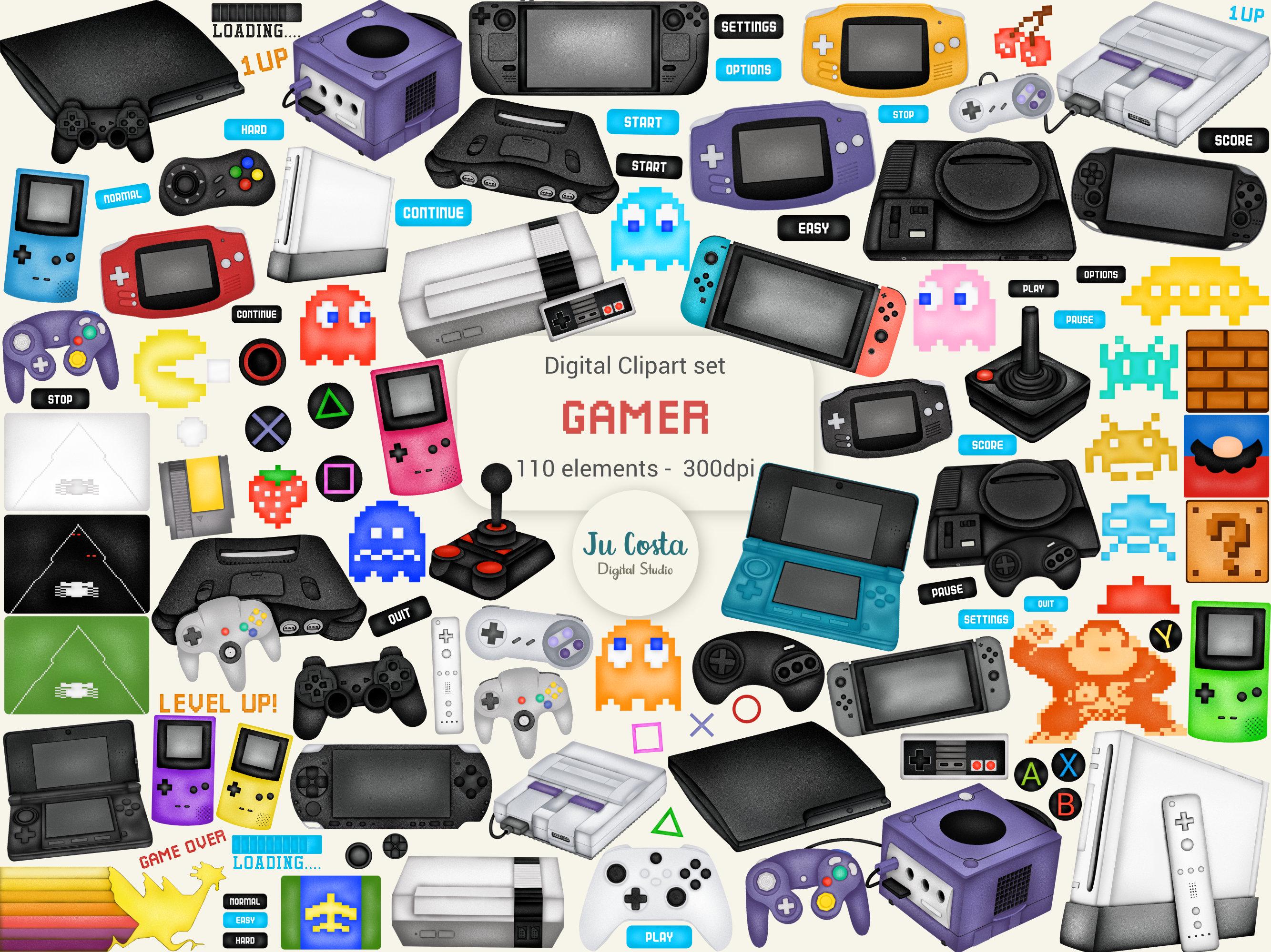 Video Game Console Collage