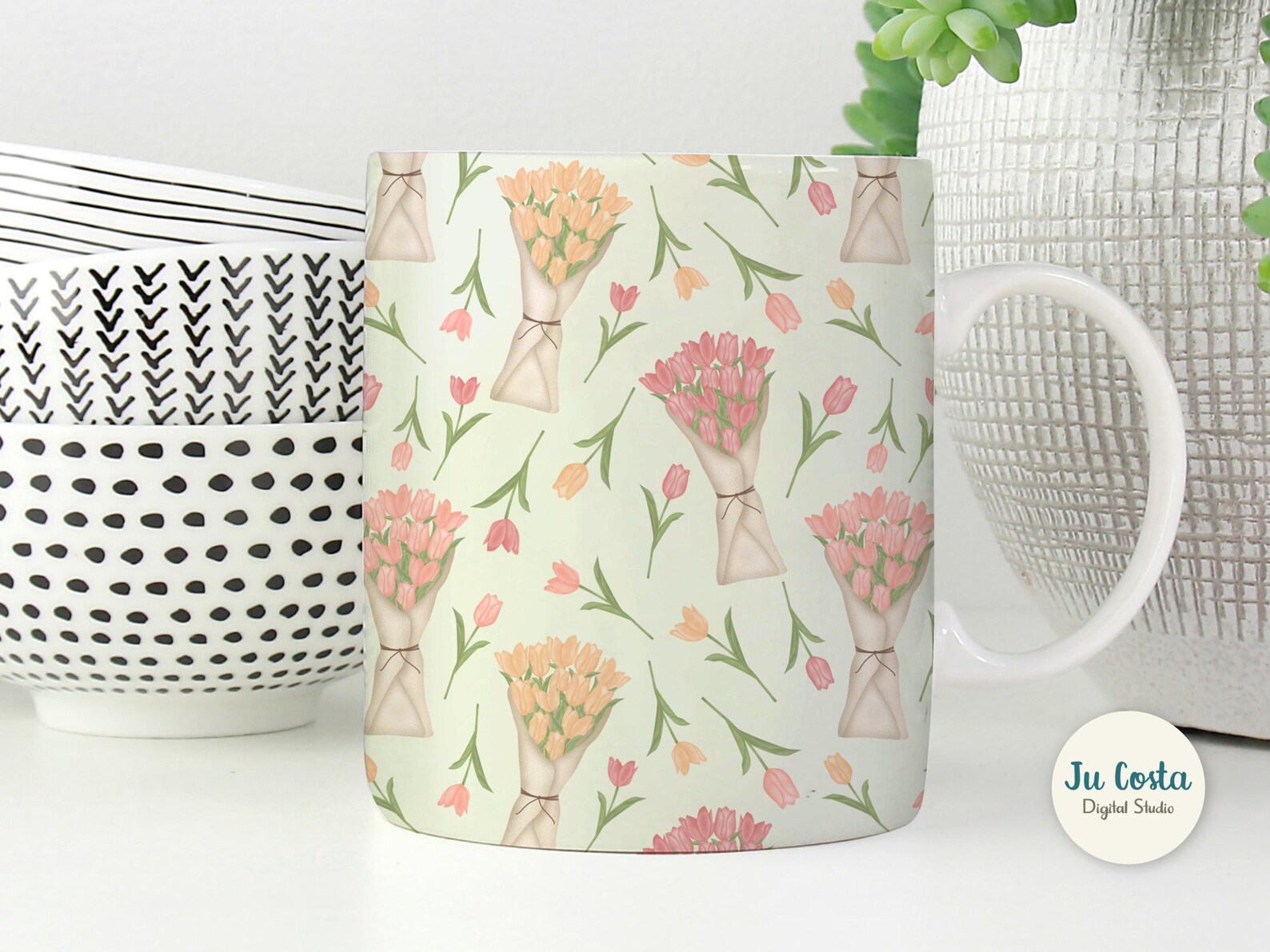 Mother's Day Digital Papers. Seamless Patterns. Floral Mom Printable ...