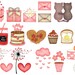 Valentine's Day Digital Clipart. Love Clipart. Red and Pink Hearts ...