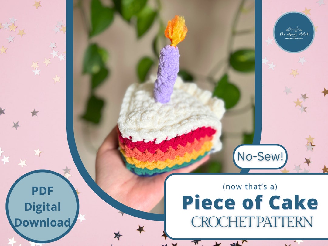 Piece of Cake Crochet Pattern Digital Download PDF | Bakery Crochet ...